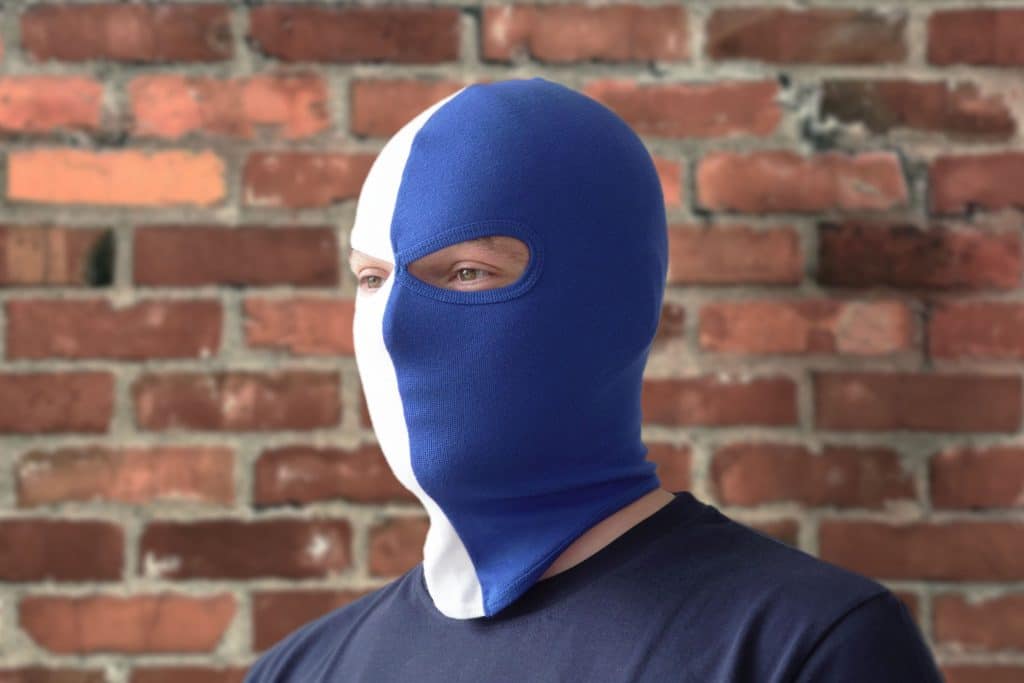 Balaclava 50/50 White/Blue - PGwear Ultras Sportswear