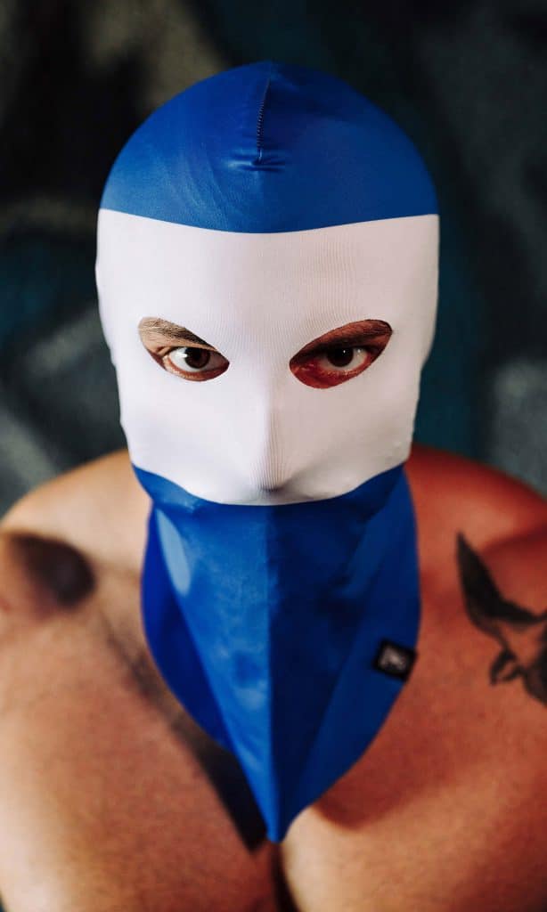 Polyester Balaclava Blue/White/Blue - PGwear Ultras Sportswear