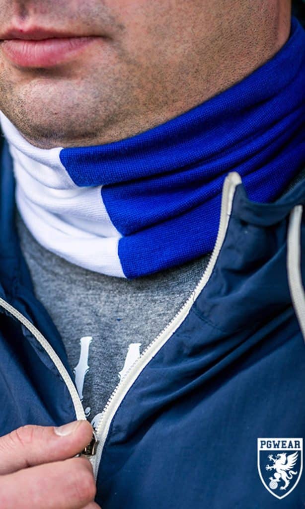 Neck Cover White/Blue - PGwear Ultras Sportswear