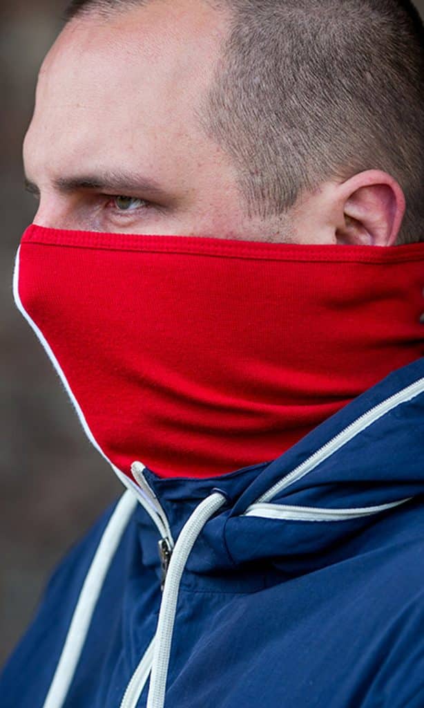 Neck Cover White/Red - PGwear Ultras Sportswear