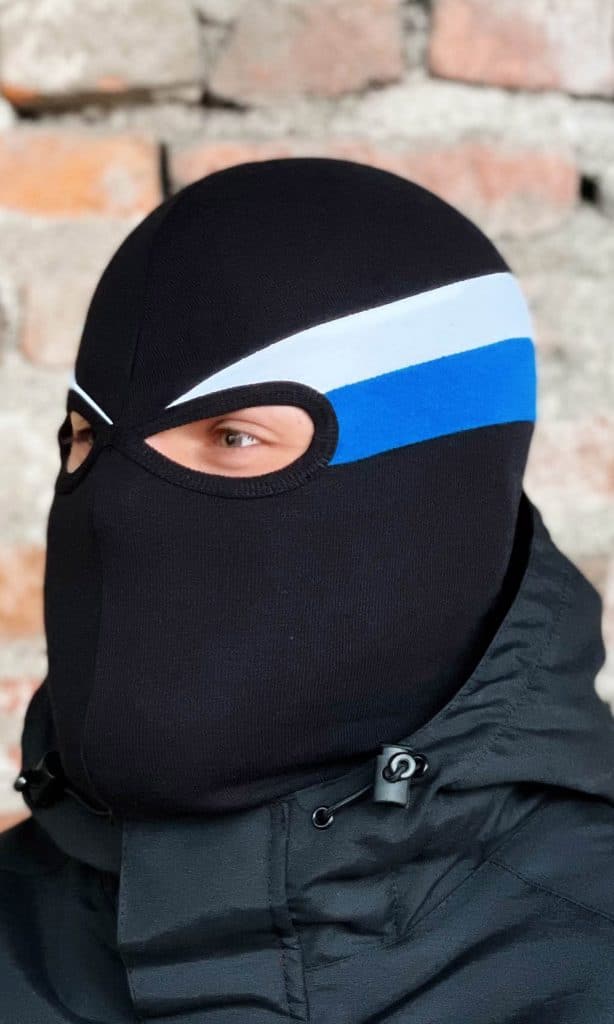Balaclava Stripe White/Blue - PGwear Ultras Sportswear