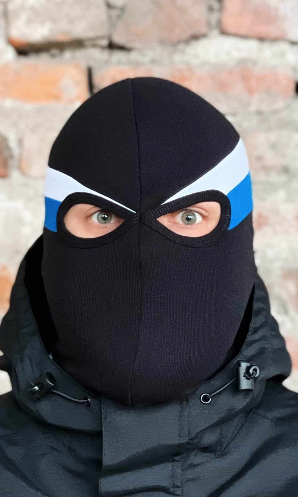 Balaclava Stripe White/Blue - PGwear Ultras Sportswear