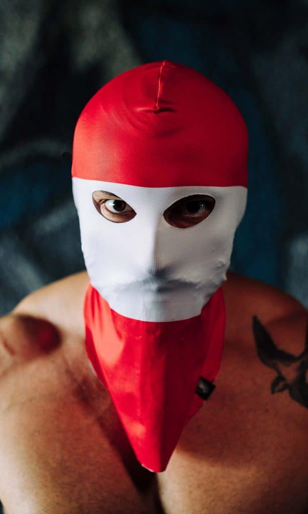 Balaclava Stripe White/Red - PGwear Ultras Sportswear