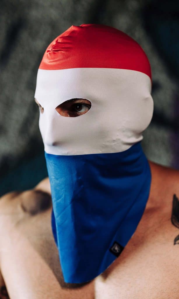 Polyester Balaclava Red/White/Blue - PGwear Ultras Sportswear