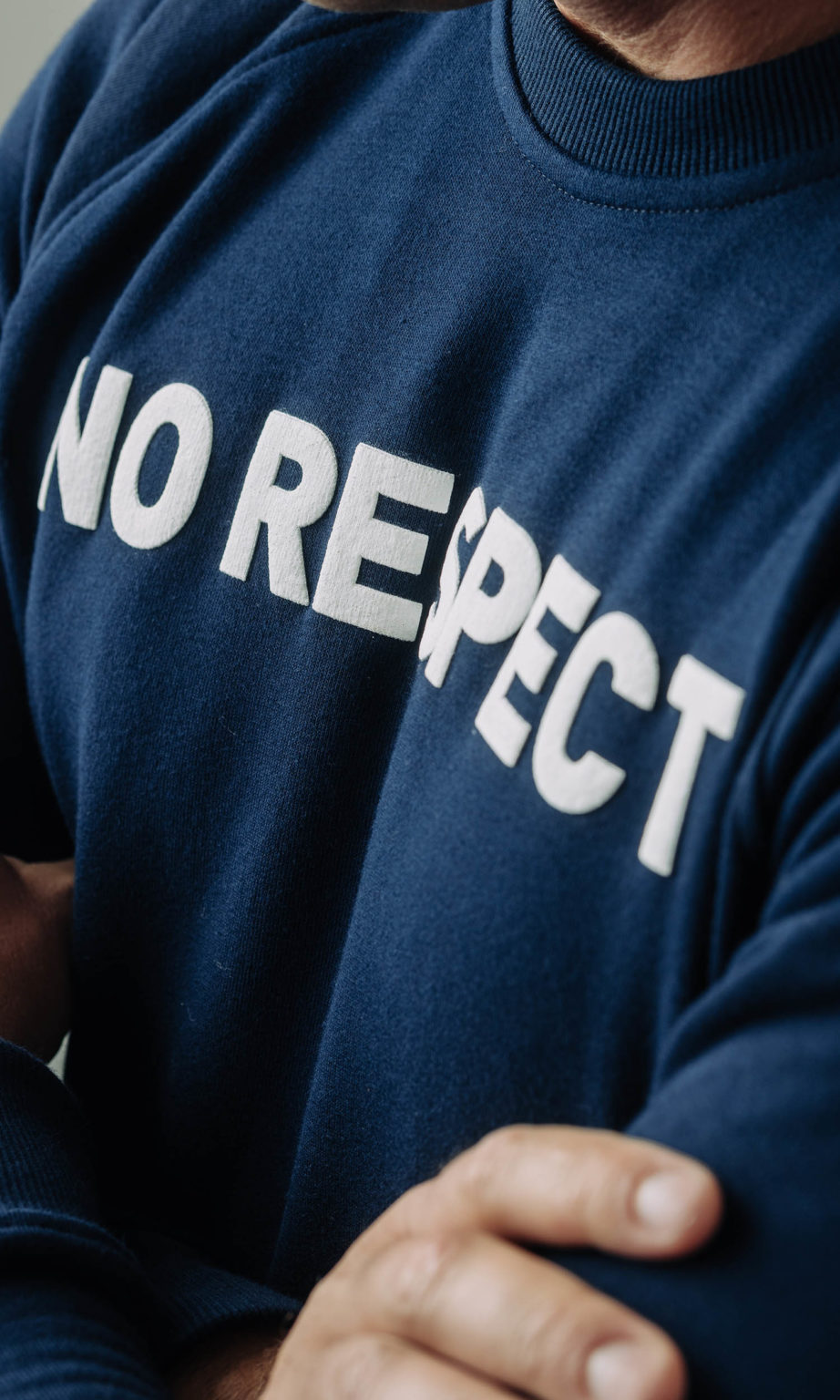 Sweatshirt "Slogan" No Respect Navy - PGwear Ultras Sportswear