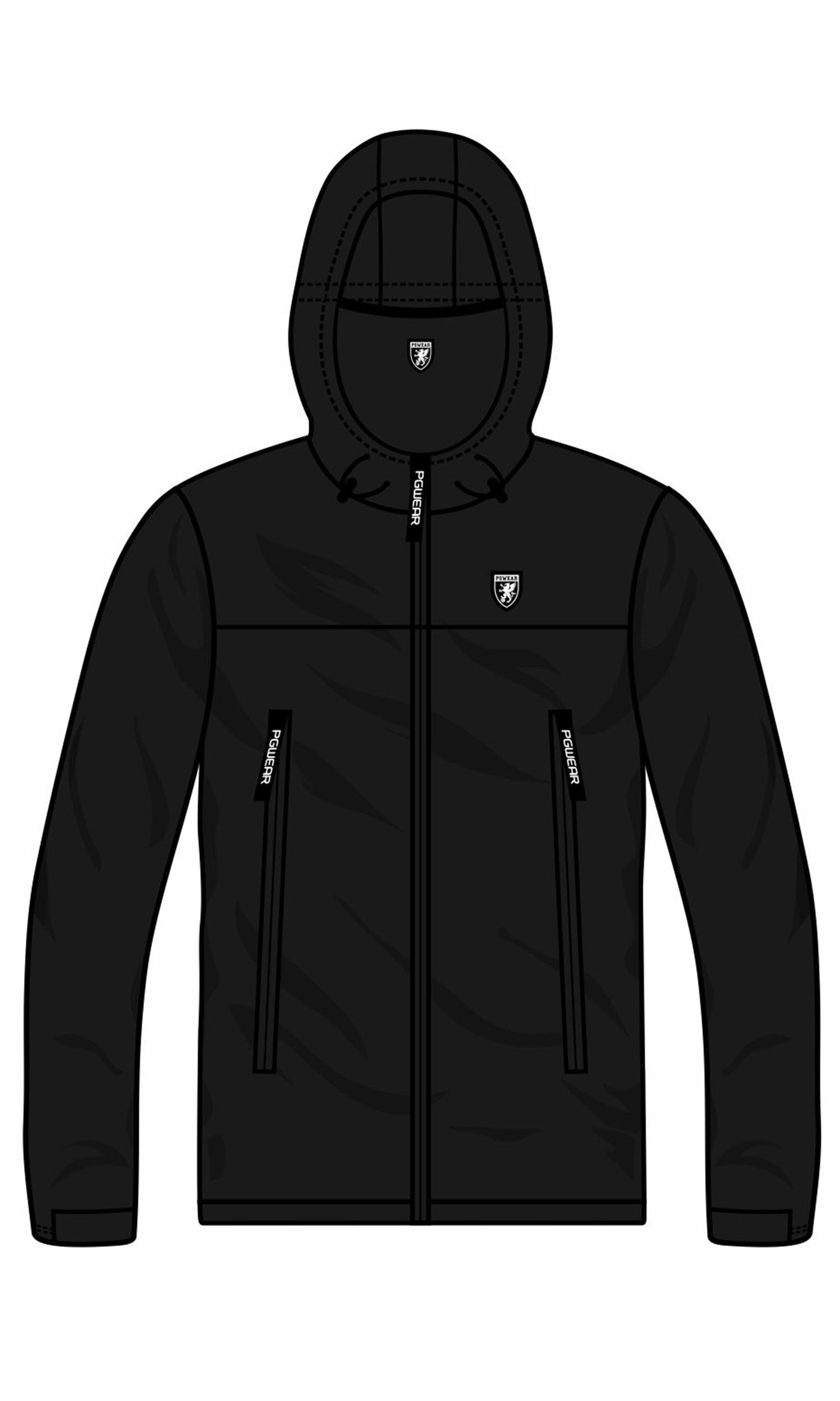 Full Face Jacket "Challenge" Black - PGwear Ultras Sportswear